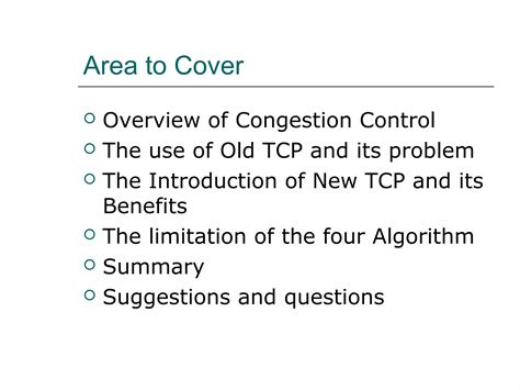 Congestion Control Avoidance Ppt Computer Networking Computing