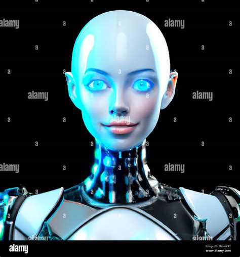 Cyber Girl Humanoid Robot With Artificial Intelligence Digital D