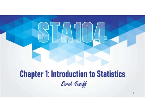 STA Introduction To Statistics Chapter Overview And Key Concepts Studocu