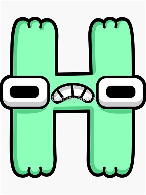 Alphabet Lore H Sticker For Sale By Burgerbites Redbubble