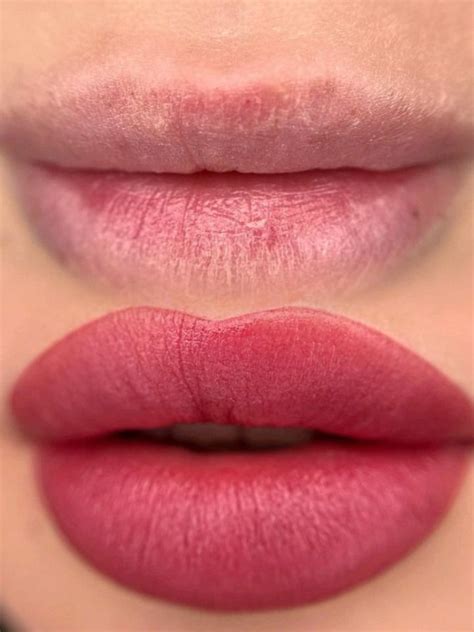 Татуаж губ натуральный акварельная техника Lip Permanent Makeup Lip
