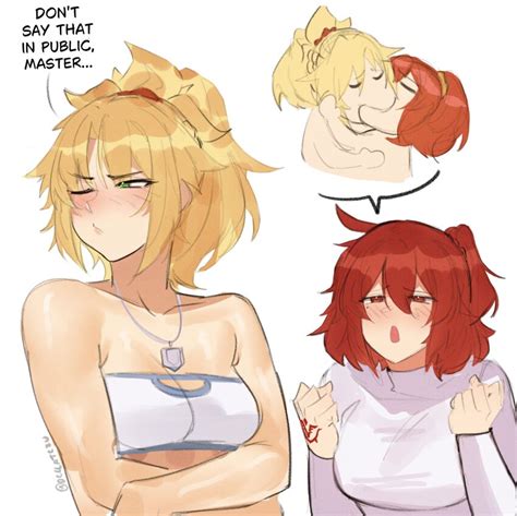 Deccatezu Fujimaru Ritsuka Female Mordred Fate Mordred Memories