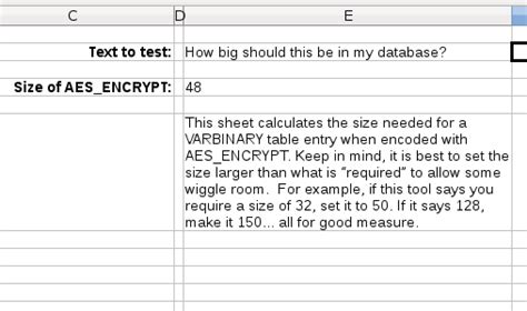Calculate The Size Of A Varbinary Field Required For Aes Encrypt Bald