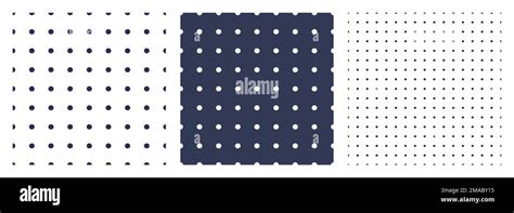 Set Of Polka Dots Or Bullet Journal Texture Seamless Monochrome Pattern Dotted Background