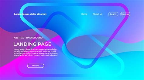 Premium Vector Colorful Landing Page Background Template Design