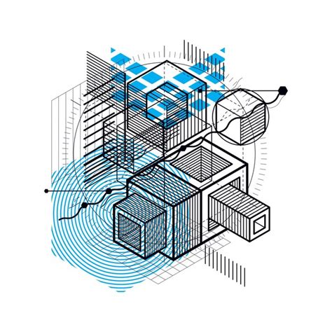 Premium Vector Isometric Abstract Background With Lines And Other Different Elements Vector