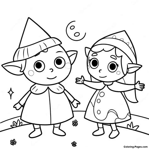 Ben And Holly Playful Elf Coloring Page Coloring