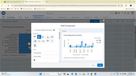 Create A Travel Approvals Dashboard Add Reports And Dashboards To A