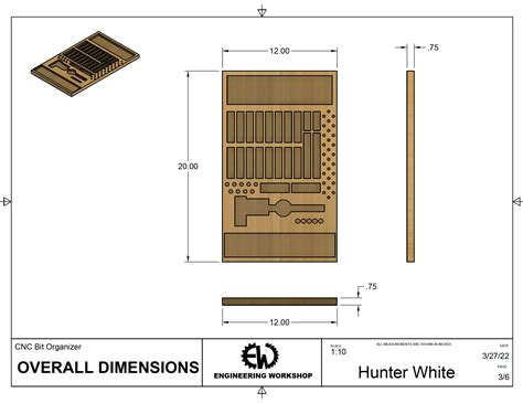 CNC Bit Work Holding Drawer Organizer Build Plans And CAD Etsy