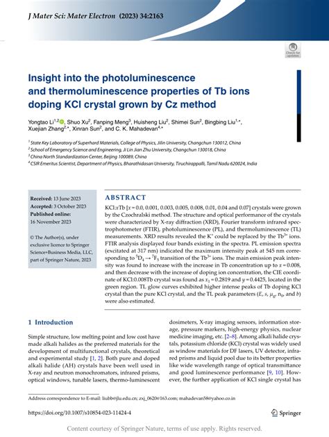 Insight Into The Photoluminescence And Thermoluminescence Properties Of