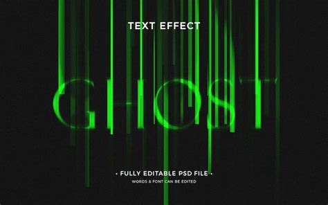 premium psd ghost text effect