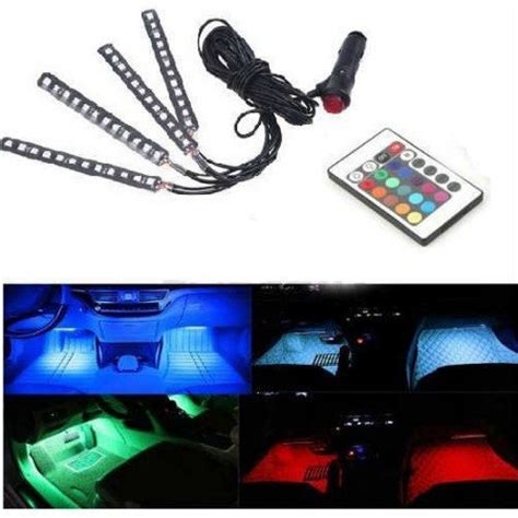 Superlight Ayak Altı 9 Led Araç Içi Sese Duyarlı Rgb Led Kumandalı Sarper Market