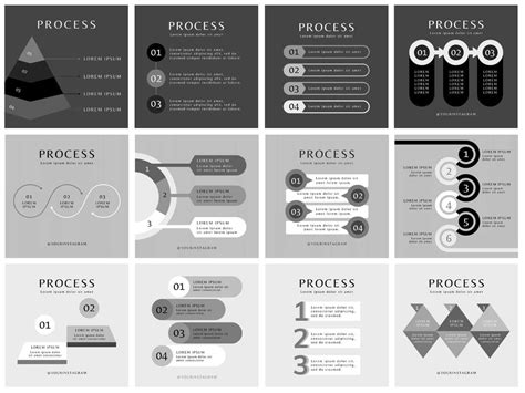 50 Black Process Infographics Socialmediacontent Co