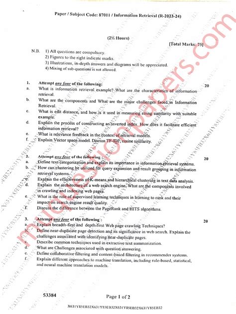 Sciencebsc Computer Sciencesemester 62024aprilelective 1 Information Retrieval R 2023 Pdf