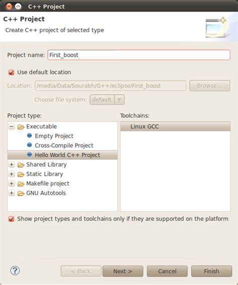 How To Use Boost Library With Eclipse On Ubuntu