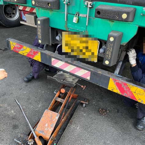 타타대우상용차 파주정비사업소 25톤트럭 일산 상용차 검사소 불합격으로 후범퍼 용접수리 네이버 블로그