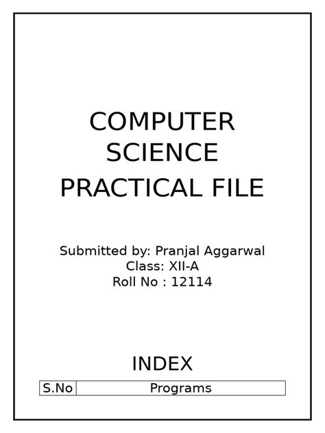 Cs Project Pdf Sql Database Index