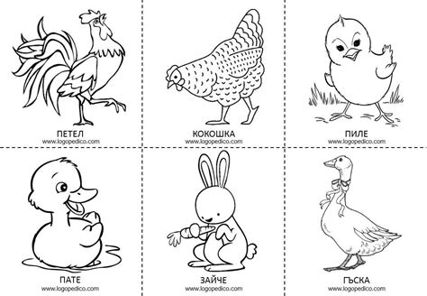 Карти за принтиране „Животни“ Логопедико