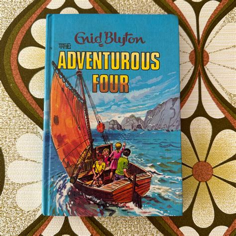 Vintage Enid Blyton Book The Adventurous Four Pink Peacock