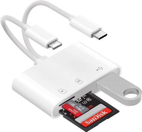Loydia Sd Card Reader For Iphone 3 In 2 Usb C Microsd Card Reader Micro Sd To Type C Adapter
