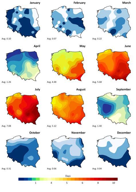 Average Monthly Spatial Variability Of Tds In Poland Based On Synop