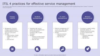 ITIL 4 Practices For Effective Service Management PPT PowerPoint