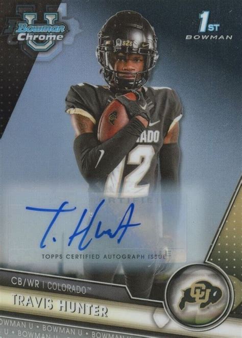Travis Hunter 2023 Bowman Chrome University 36 Prospect Auto 1st