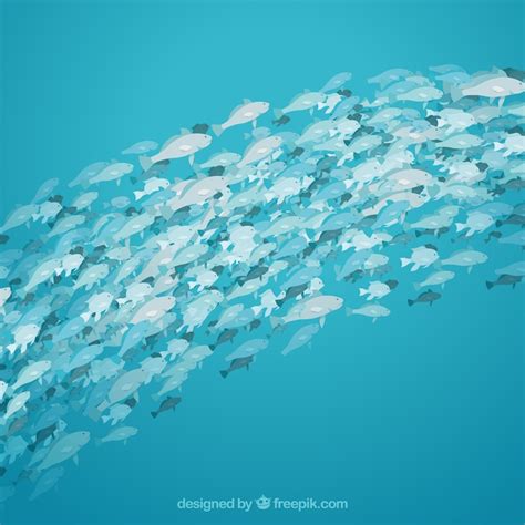 Moving Fish Screensaver Free Sunlit Deep Blue Ocean With Large School