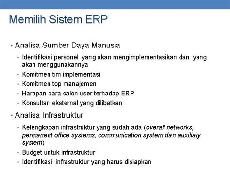 ENTERPRISE RESOURCE PLANNING Pengertian ERP Enterprise Resource Planning