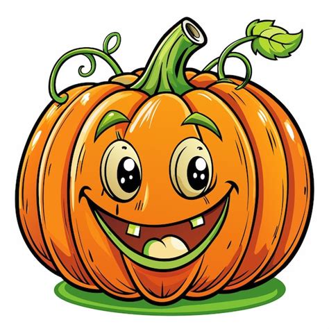 Premium Vector A Pumpkin With A Smile On It And A Face That Sayssmile