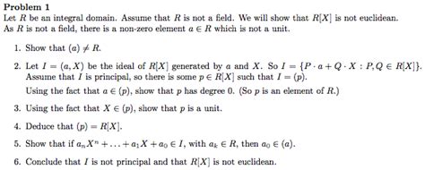 Solved Let R Be An Integral Domain Assume That R Is Not A Chegg