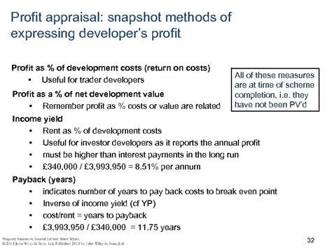 Development Appraisal Residual Method Residual Method Value