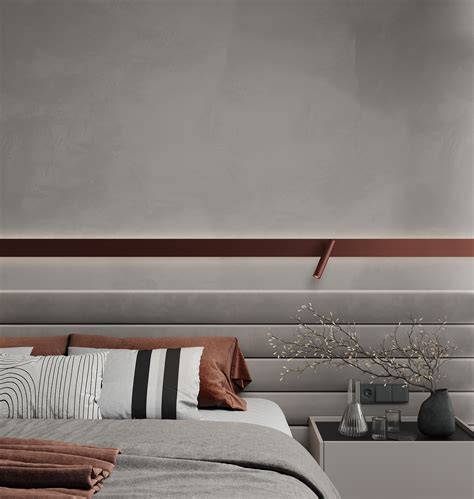 ДИЗАЙН ИНТЕРЬЕРА АРХИТЕКТУРА Спальня с небольшой гардеробной Чистый интерьер без лишних