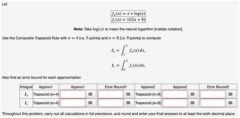 Solved Letfa X X Log X Fc X 12x 8Note Take Log X To Chegg Com