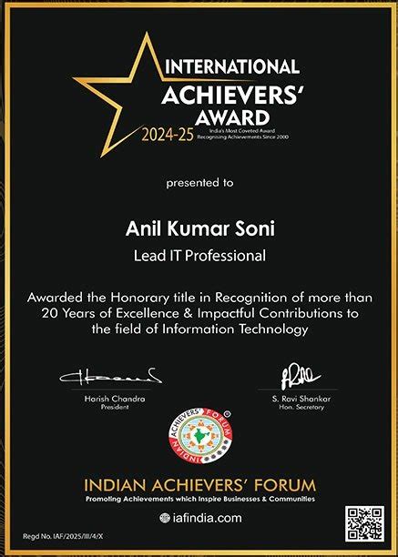 Mr Anil Kumar Soni