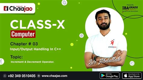 Increment And Decrement Operator Inputoutput Handling In C Computer Class 10 Sindh