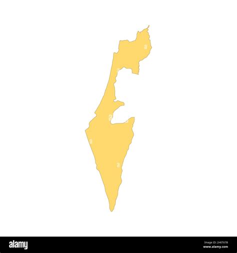 Israel Map Color Line Element Border Of The Country Ui Ux Gui Design Element Editable Stroke