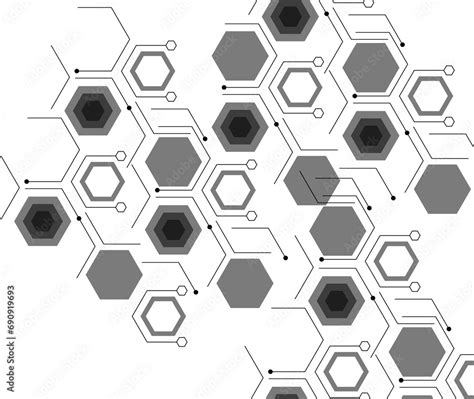 Hexagon Molecular Pattern And Chemical Engineering Genetic Research Molecular Structure Can