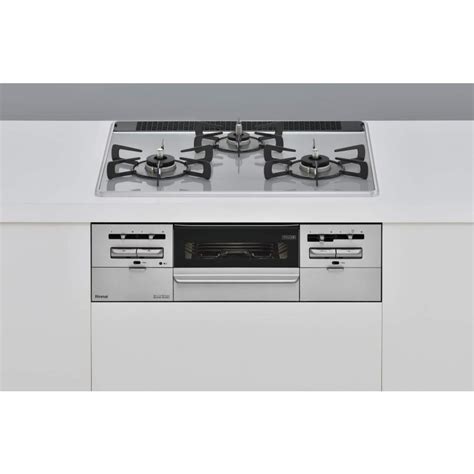 ガスコンロ リンナイ製（rinnai）rs31w36p49rvw Sence（センス）パールクリスタルトップ 幅60cm ミストグレー 179499250 キッチン取付け隊ヤフー