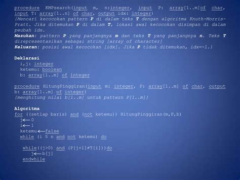 Algoritma Knuth Morris Pratt Ppt