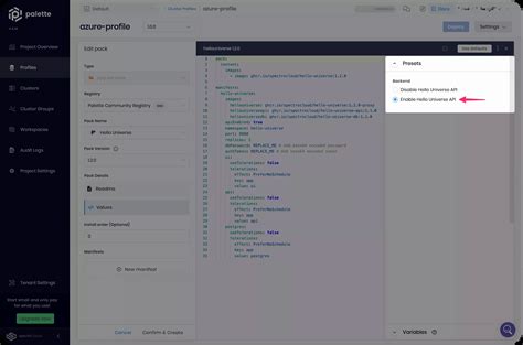 Create A Cluster Profile Palette