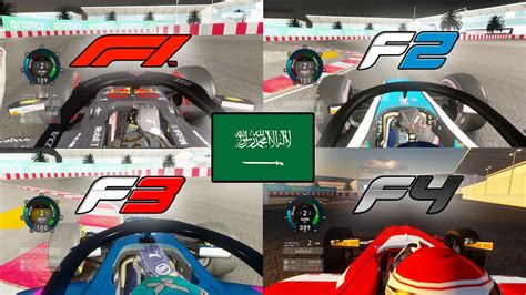 F1 Vs F2 Vs F3 Vs F4 Speed Comparison 2021 Saudi Arabian Grand Prix