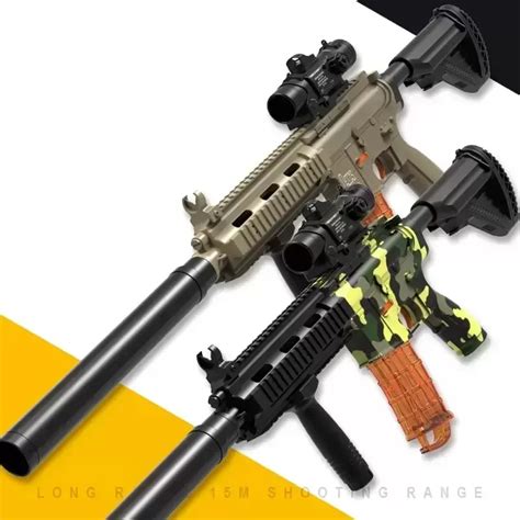₩7460에서 M416 소년을위한 소프트 총알이있는 수동 소총 장난감 총기 어린이 군대 공압 블래스터 모델 야외 게임 소품