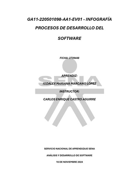 Infografia Procesos De Desarrollo Del Software Pdf Software