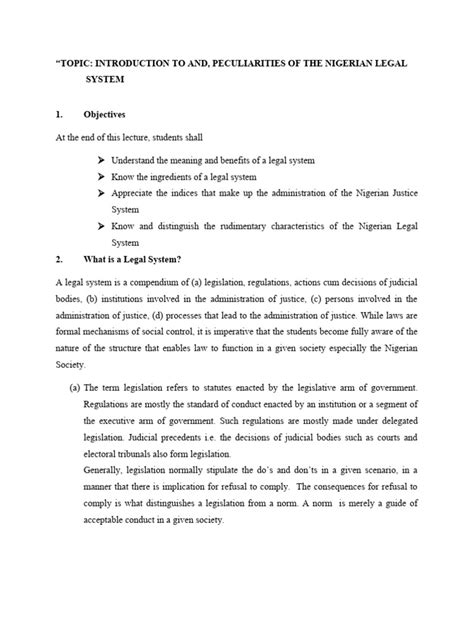 Overview Of The Nigerian Legal System Pdf Prosecutor Attorney General