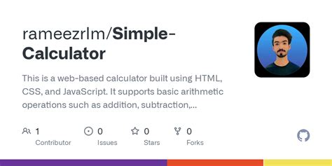 Github Rameezrlmsimple Calculator This Is A Web Based Calculator