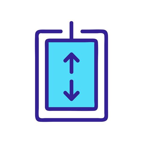 The Elevator Button Is An Icon Vector Isolated Contour Symbol Illustration 9951180 Vector Art