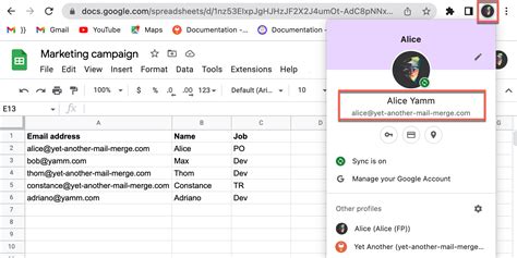 Send Yamm Mail Merges From Multiple Accounts Documentation Yet