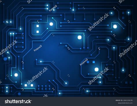 Circuit Technology Background Hitech Digital Data Stock Vector Royalty Free