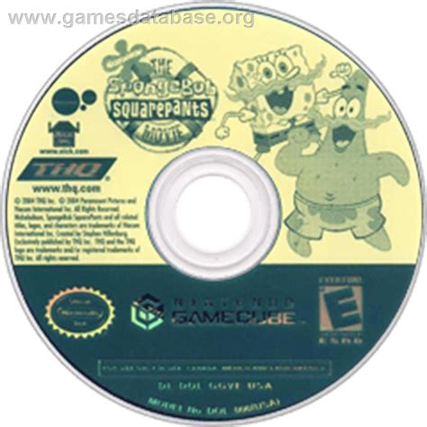 Spongebob Squarepants The Movie Nintendo Gamecube Artwork Disc